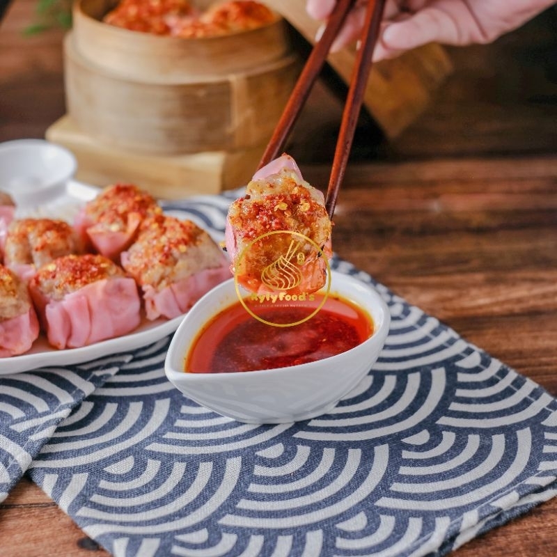 Jual Dimsum Halal rasa pedas mercon isi 10 (free chilli oil spesial ...