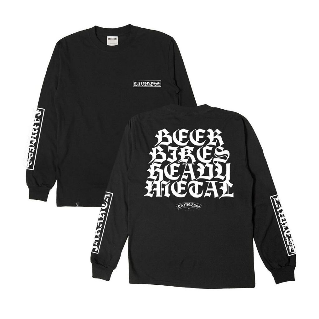 Jual T Shirt Official LAWLESS JAKARTA - HEAVY METAL | Shopee Indonesia