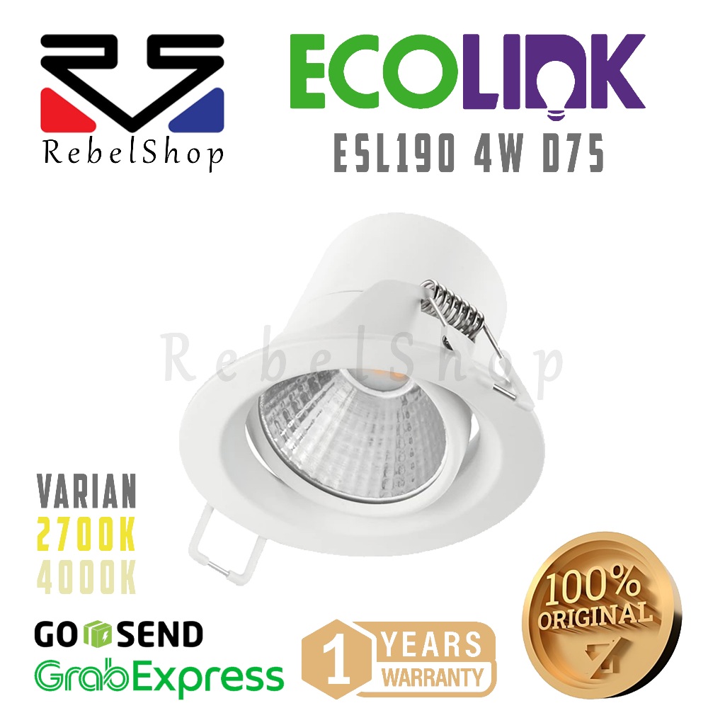 Jual Ecolink Spotlight ESL190 Lampu LED Downlight Bulat 4 Watt D75 ...