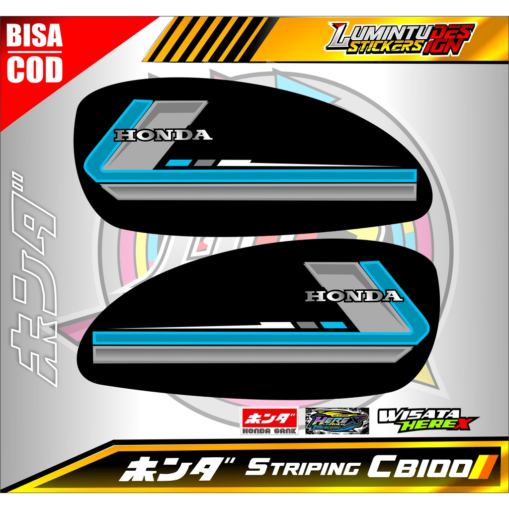 Jual STIKER CB STRIPING TANGKI HONDA CB 125 CB 100 STICKER COSTUM ...
