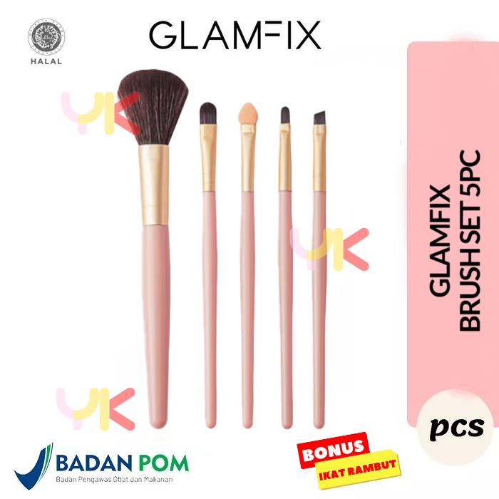 Jual GlamFix Excellent Brush Set isi 5 pcs | Glam fix Kuas You Makeups ...
