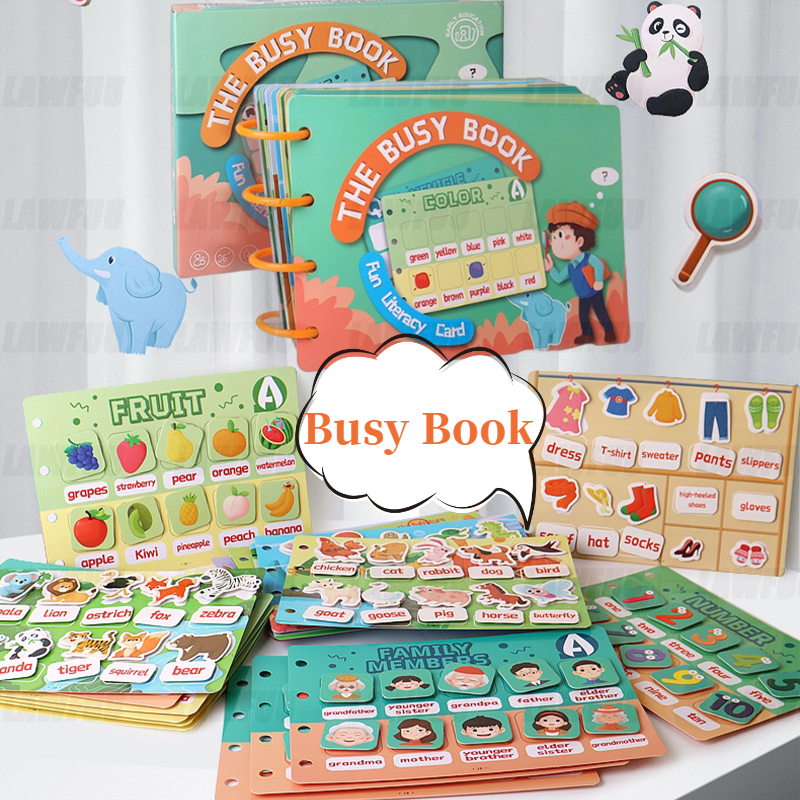 Jual 【Busy Book】20 Pcs New Children busy book Buku Aktivitas Velcro ...