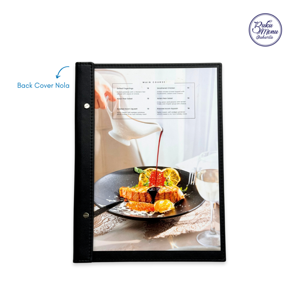 Jual Buku Menu Jakarta - Buku Menu Kulit Nola Back Cover Black, Jepit ...