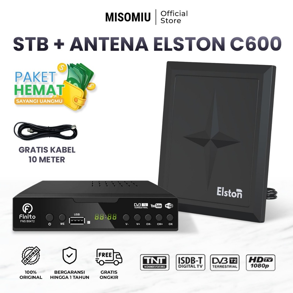 Jual PAKET LENGKAP Set Top Box Finito + Antena Indoor Outdoor C-600 ...