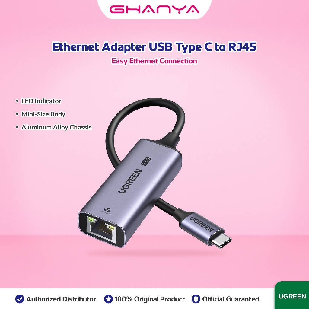Jual UGREEN ORIGINAL Ethernet Adapter USB Type C to RJ45 LAN up to 1000 ...