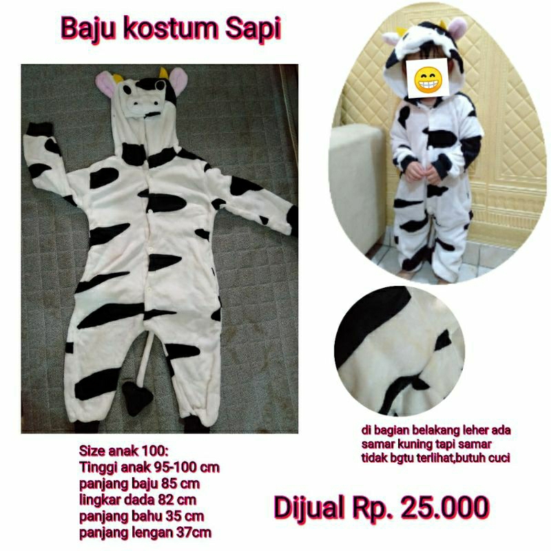 Jual kostum anak sapi dan jerapah | Shopee Indonesia