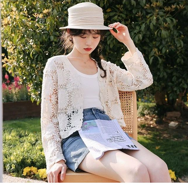 Jual PROSPERBLING_CARDIGAN BUNGA WANITA SUN CARDIGAN | Shopee Indonesia