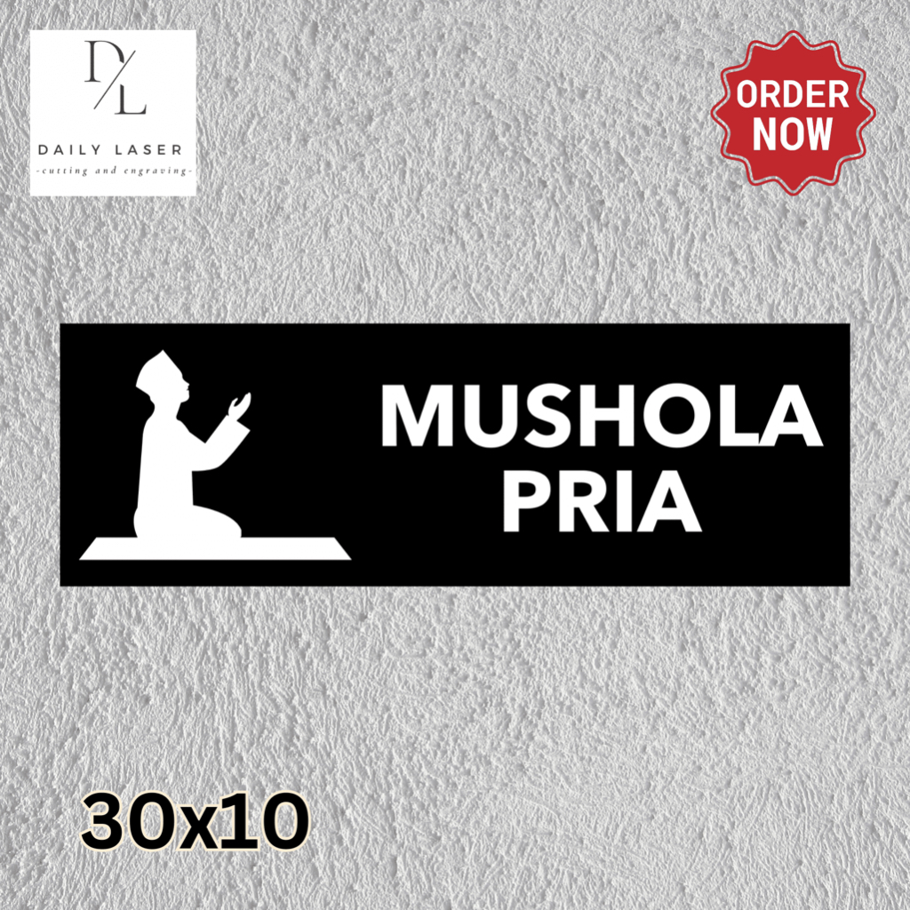 Jual SIGNAGE MUSHOLA PRIA 30 x 10 CM / PAPAN TANDA MUSHOLA PRIA TAHAN ...