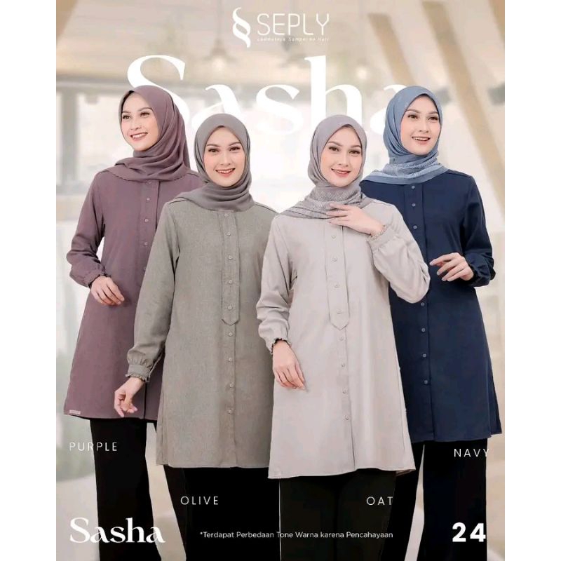 Jual Seply Tunik Kekinian Sasha 24 | Tunik Muslimah Terbaru | Shopee ...