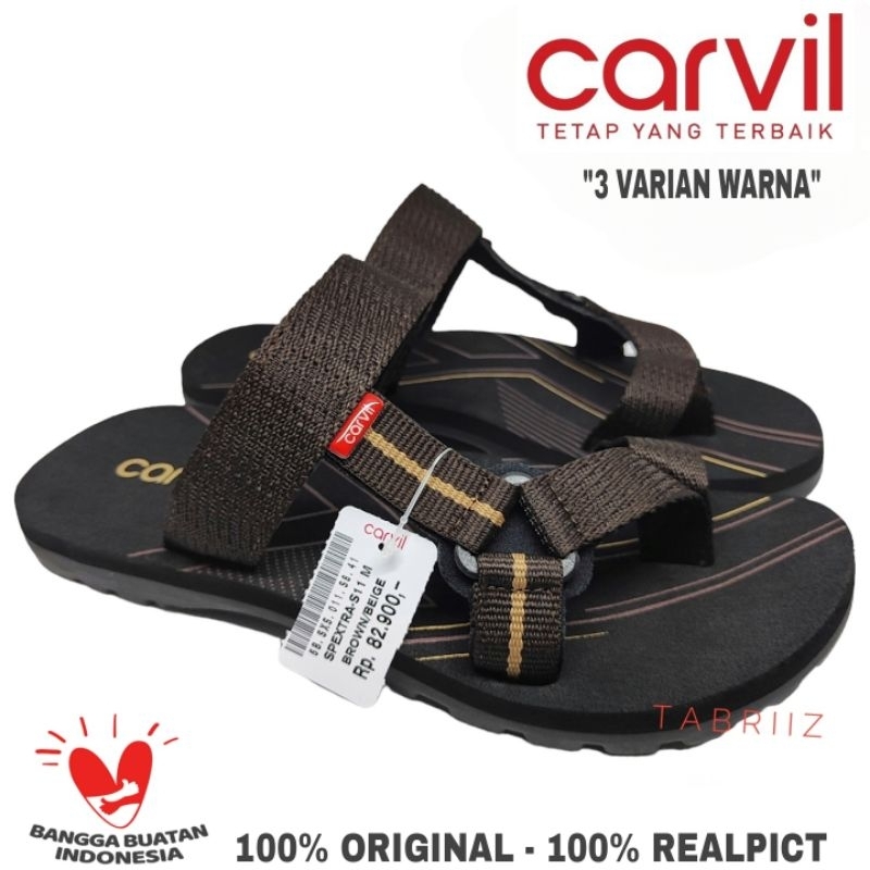 Jual Sandal CARVIL Pria Sandal Carvil Spextra Sandal Jepit slide Carvil ...
