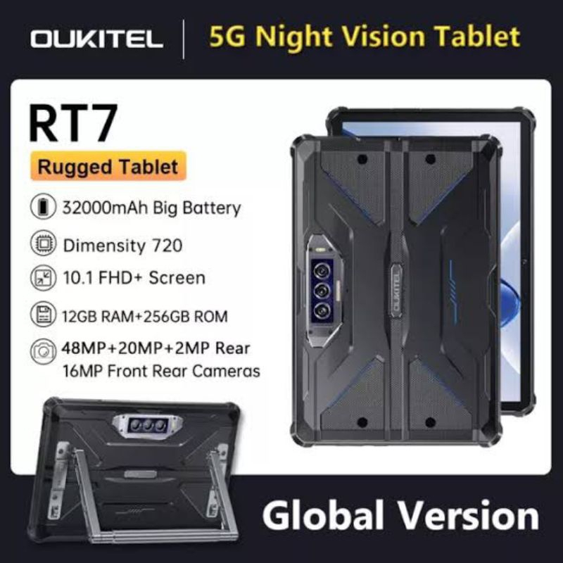 Jual Oukitel RT7 Titan Tablet 8GB/12GB+256GB Rugged 32000mAh Android 13 ...