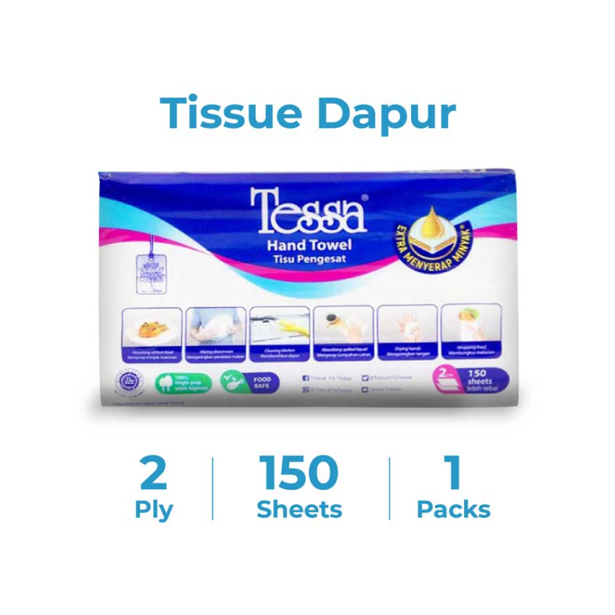 Jual TESSA Hand Towel Tissue Pengesat 150's - Tisu Dapur | Shopee Indonesia