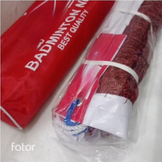 Jual NET JARING BULUTANGKIS / NET BADMINTONN TAS MERAH STANDART ...