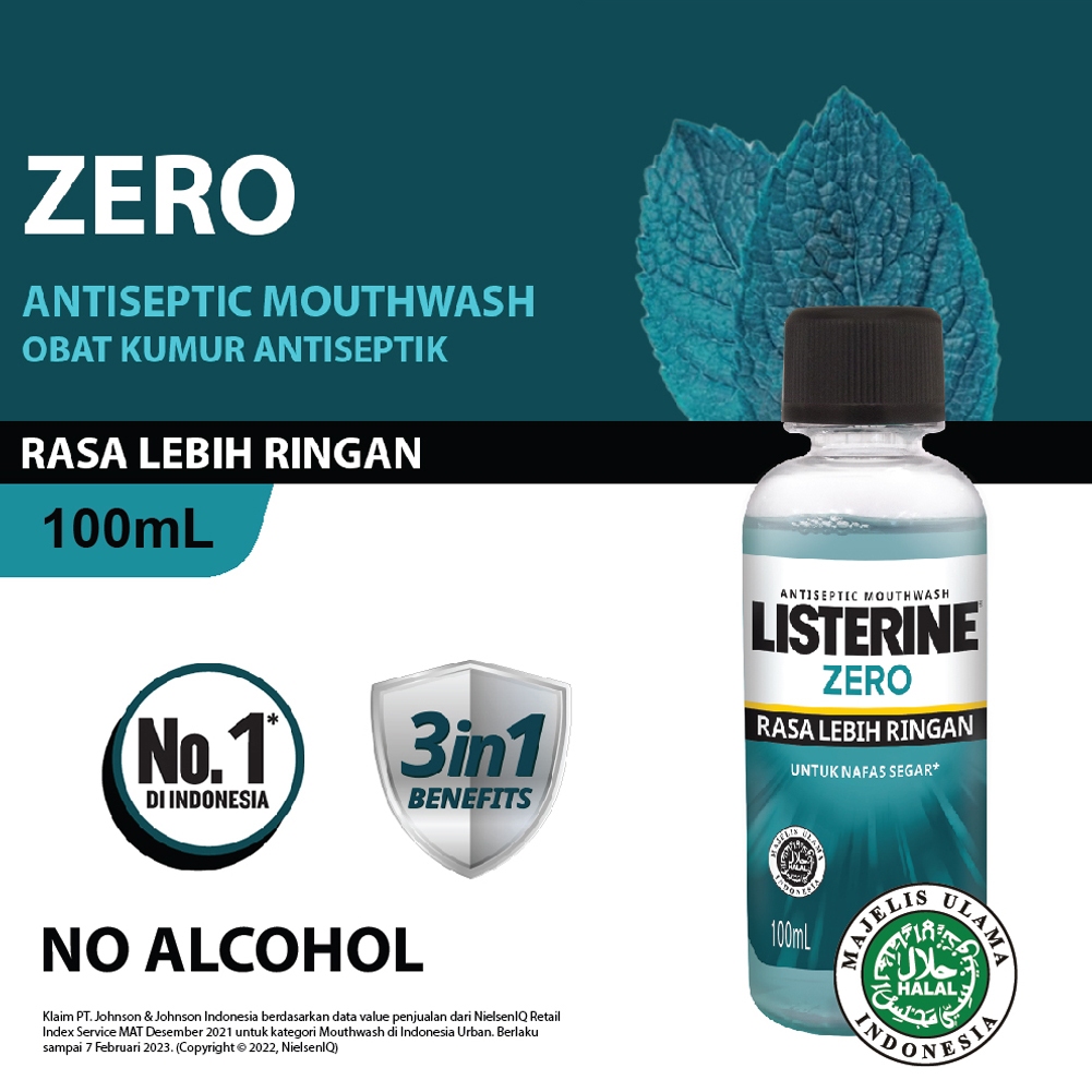 Jual LISTERINE COOL MINT ZERO Antiseptic Mouthwash / Obat Kumur Antiseptik - 100ml | Shopee ...