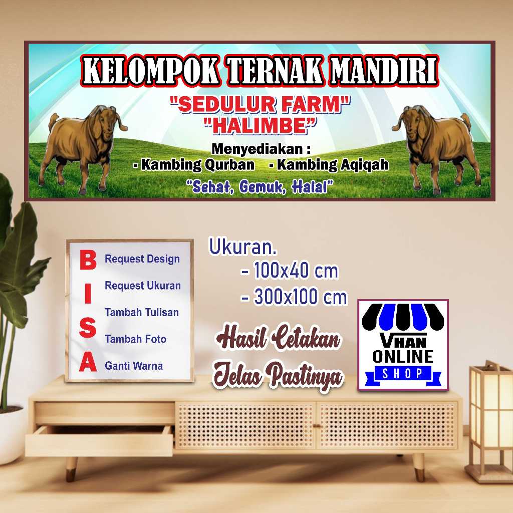 Jual Cetak Spanduk Banner MMT Kelompok Ternak Dan Jual Hewan Kurban dan ...