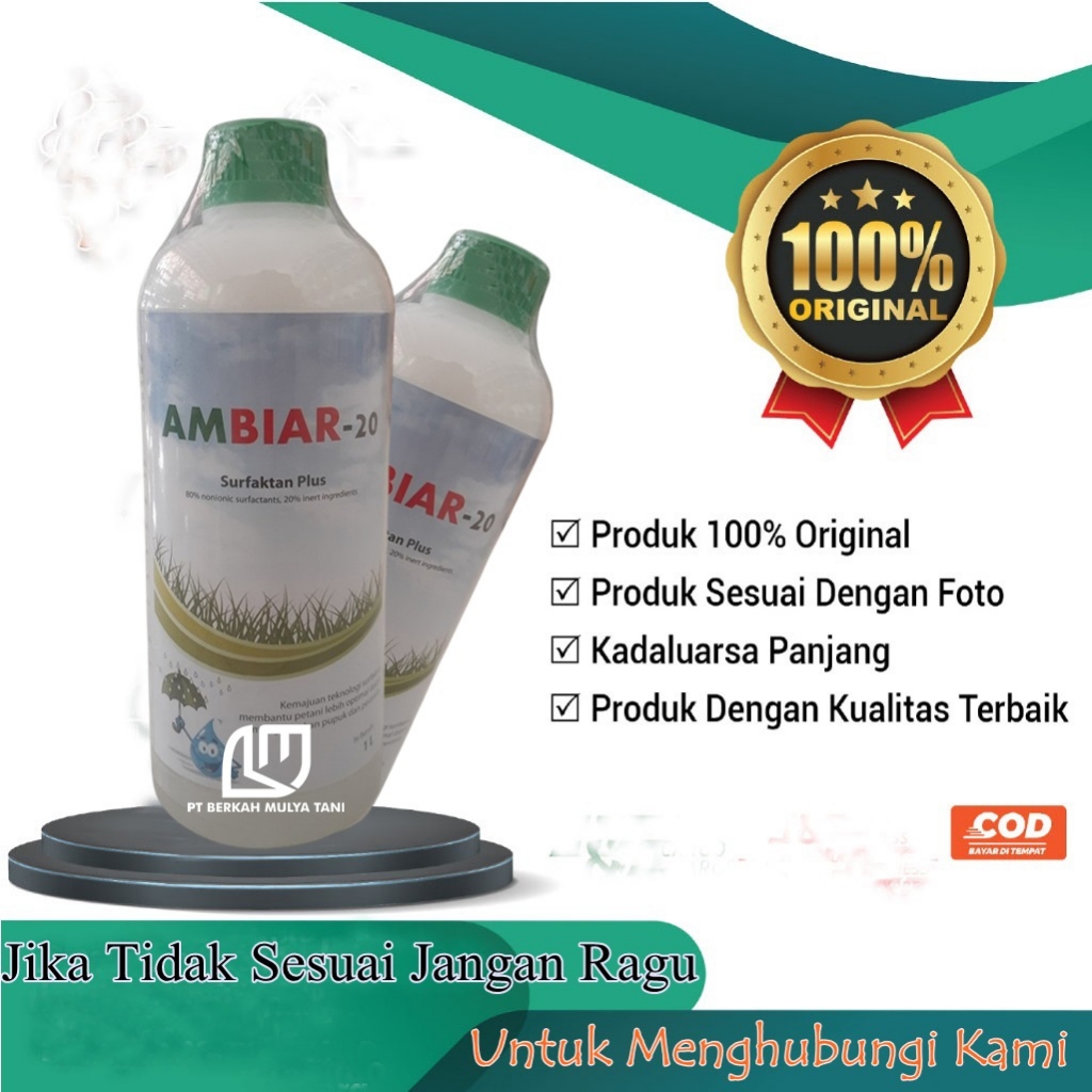 Jual Ambiar 20 Surfaktan Plus Perekat Pestisida Dan Pupuk Daun 1 Liter ...