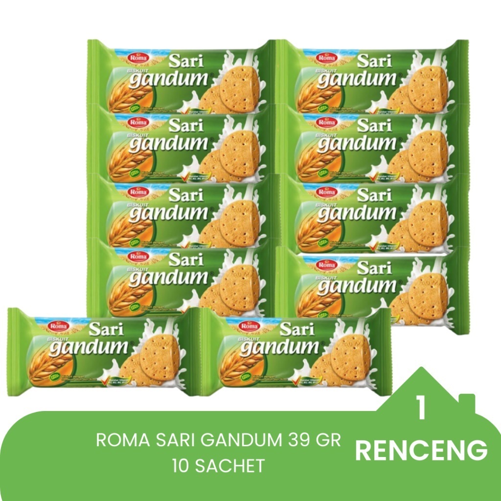 Jual ( Perpack isi 10 ) Roma Sari Gandum Sachet 39gr | Shopee Indonesia