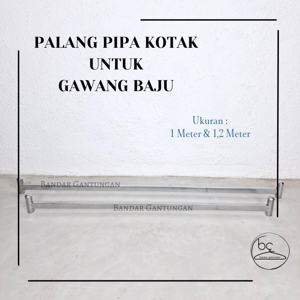 Jual Palang Atas Pipa Kotak Untuk Gawang Baju Display Ukuran 1 Meter/1. ...