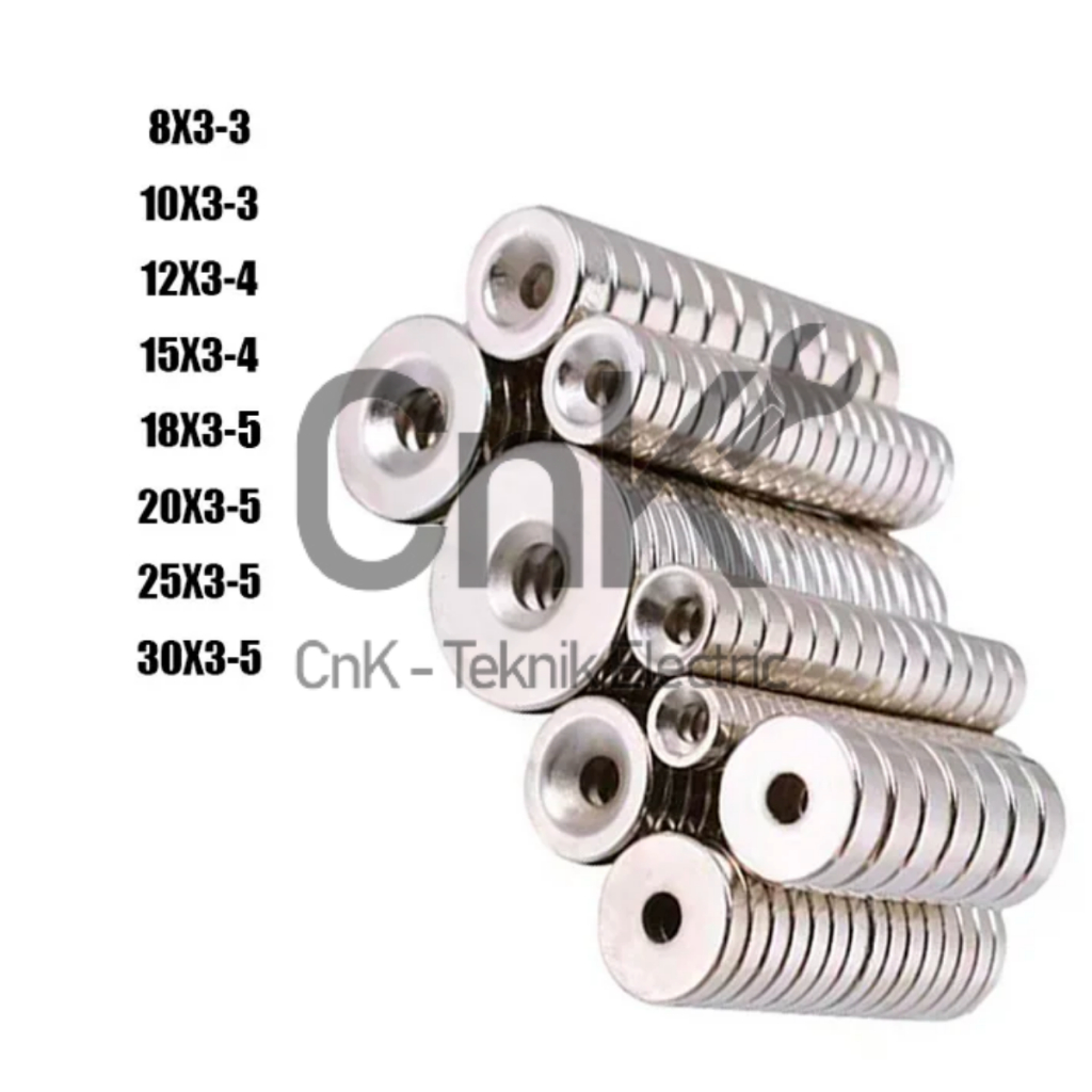 Jual MAGNET NEODYMIUM MODEL DONAT N52 NdFeB ROUND MAGNET HOLE IN CENTER ...