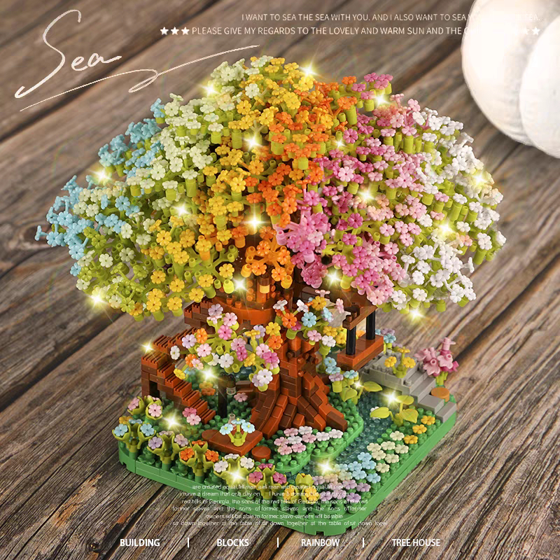 Jual Motak Rainbow Sakura Tree House Mainan Edukasi Lego Blok Anak-anak ...