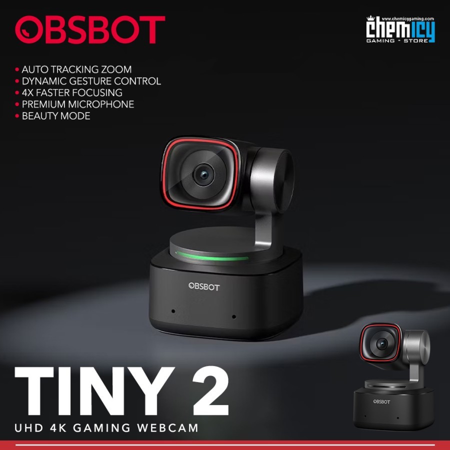 Jual Obsbot Tiny 2 Lite AI-Powered PTZ UHD 4K Gaming Webcam for Streaming | Shopee Indonesia