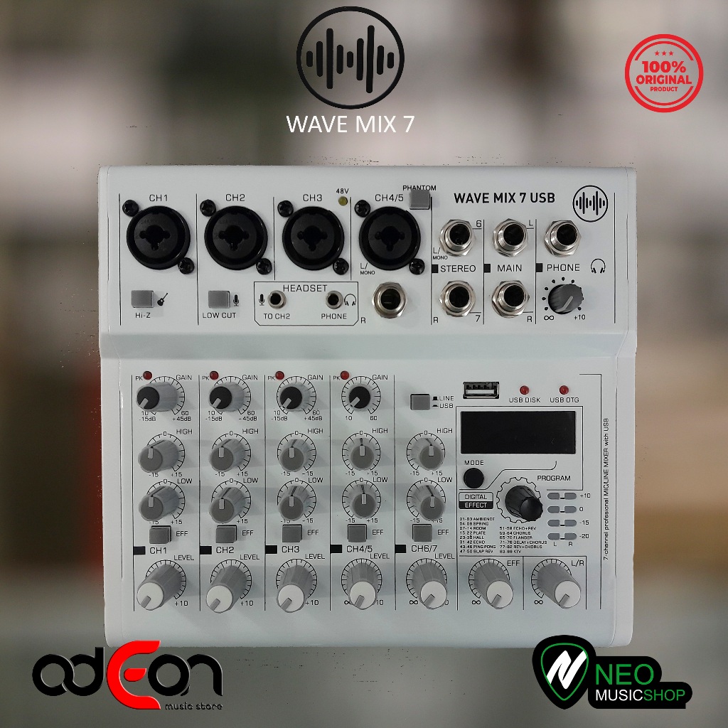 Jual WAVE MIX7USB MIX 7 USB Mini Mixer With USB Audio Interface ...