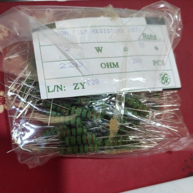 Jual 200 pcs resistor 2 watt 220 ohm R 2w 220r | Shopee Indonesia