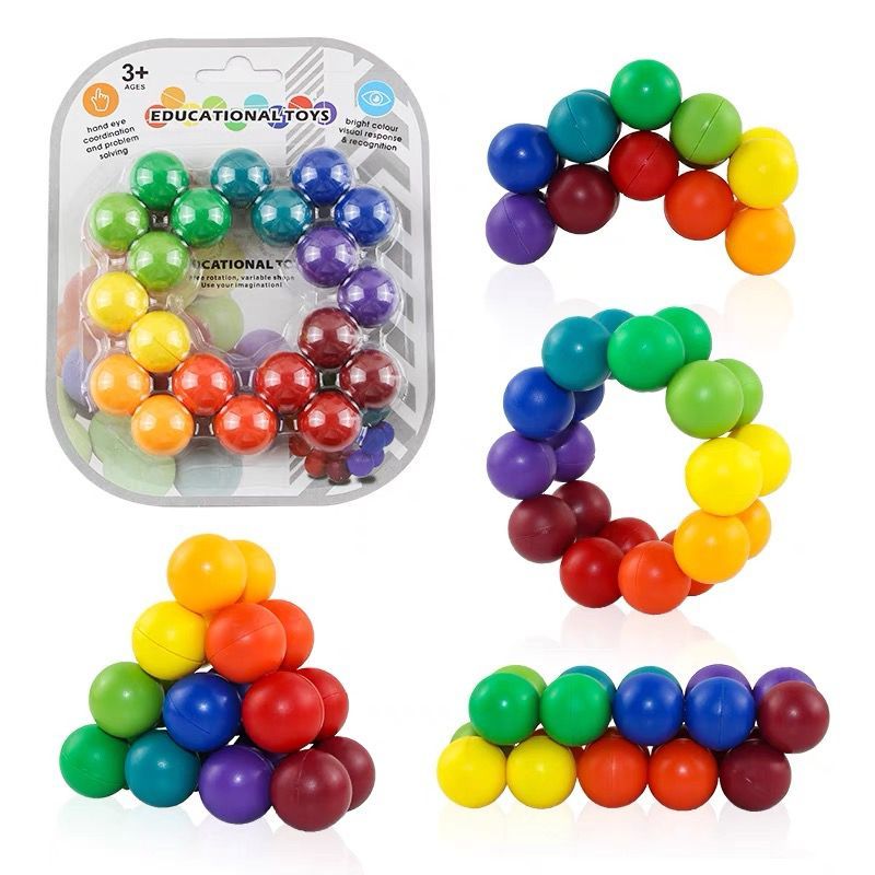 Jual { OMG } MAINAN EDUKASI ANAK PUZZLE DIY PEREDA STRES BOLA AJAIB ...