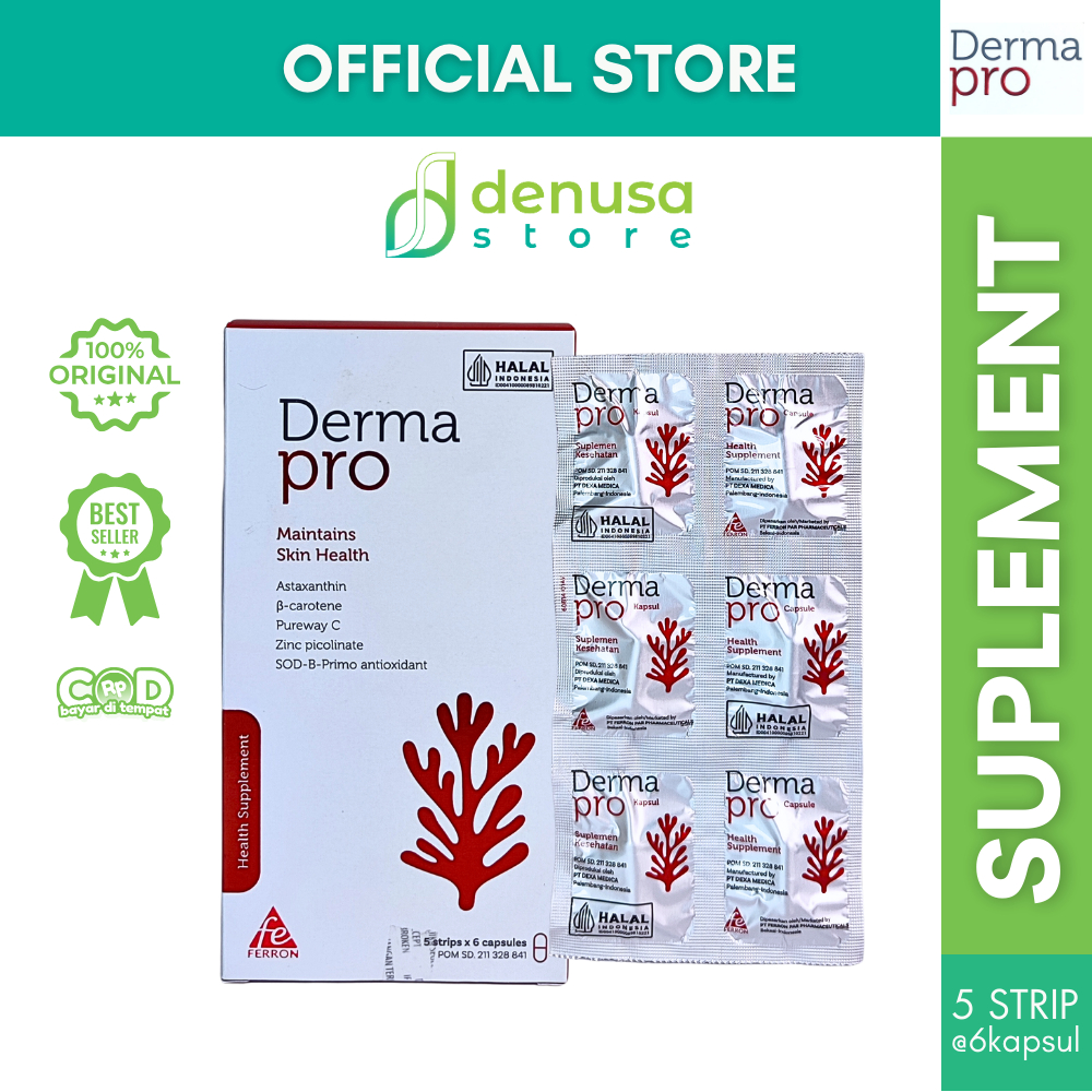 Jual DermaPro Capsul Box Isi 30 Maintains Skin Health 1 Kotak 5 Strip 6 ...