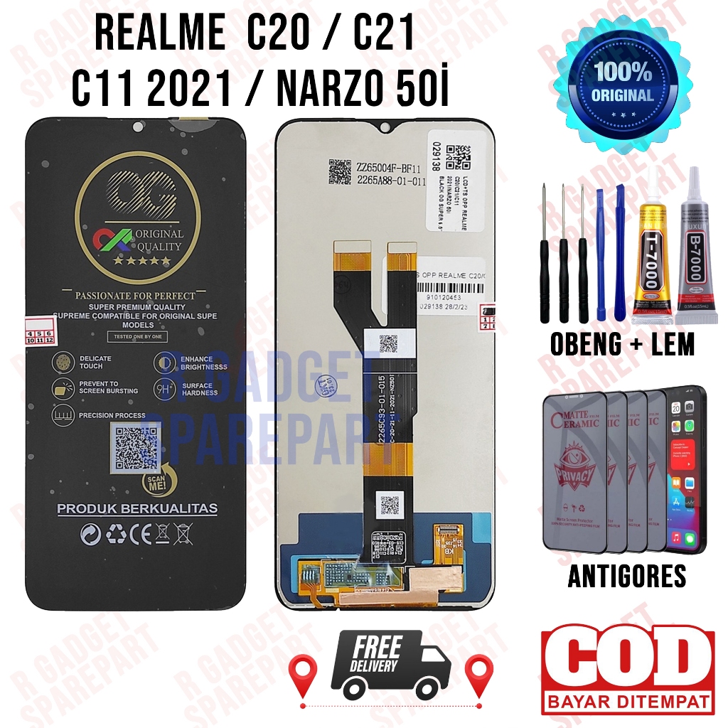 Jual Lcd Realme C20 / C21 / C11 2021 / Narzo 50i Original OEM Quality Lcd Touchscreen Fullset ...