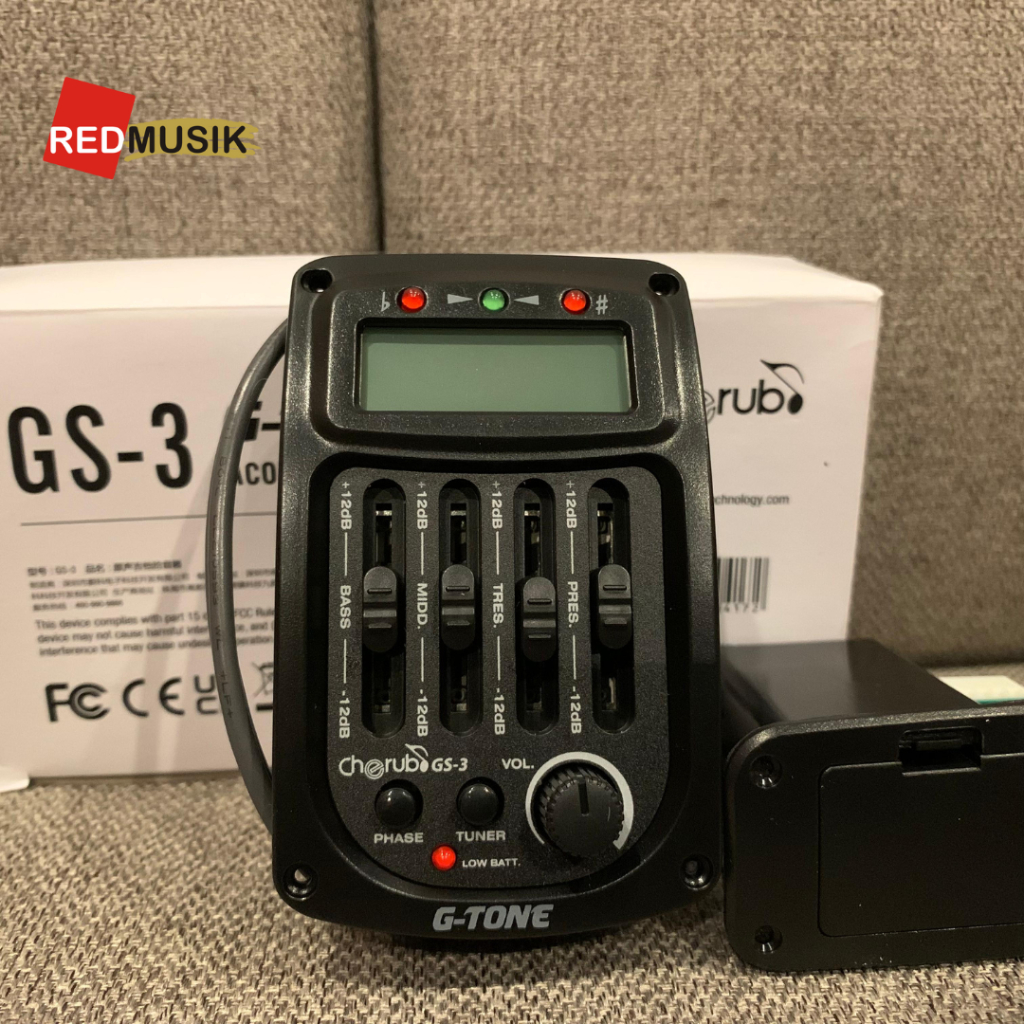 Jual Equalizer Preamp Gitar Akustik Cherub G Tone GS 3 GTone Cherub GS3 ...
