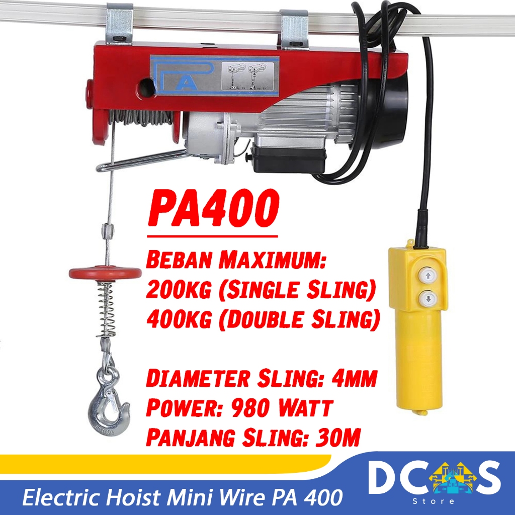Jual Electric Hoist | Mini Wire Hoist |Katrol Elektrik PA 400 PA400 ...