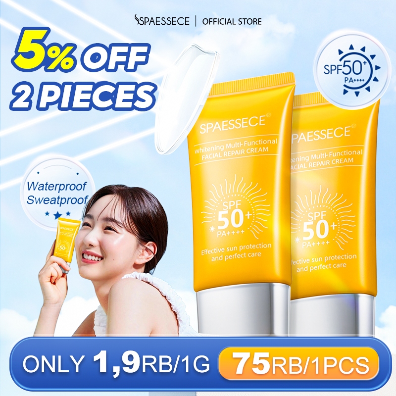 Jual Spaessece Twin Pack UV Shield Sunscreen Gel SPF50 PA ++++ 40g ...