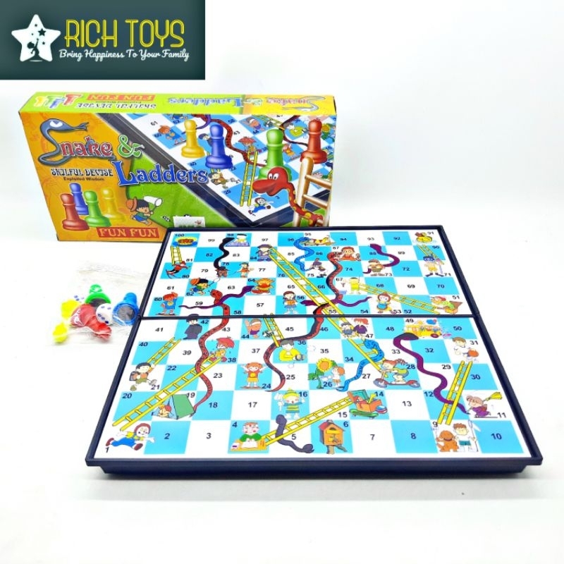 Jual Family Kids Games Board Game Magnet Ular Tangga Snake And Ladders ...