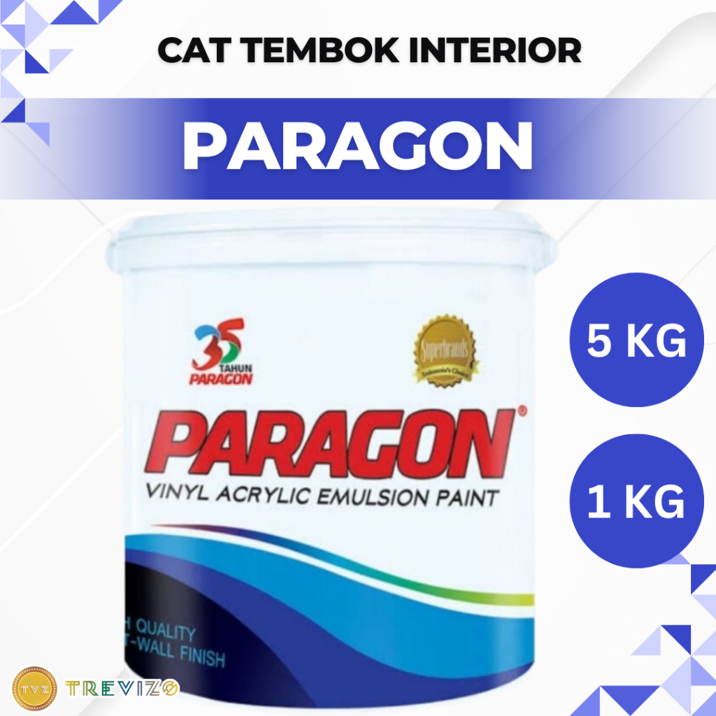 Jual CAT PARAGON 5 KG 1 KG CAT TEMBOK DINDING CAT INTERIOR | Shopee ...