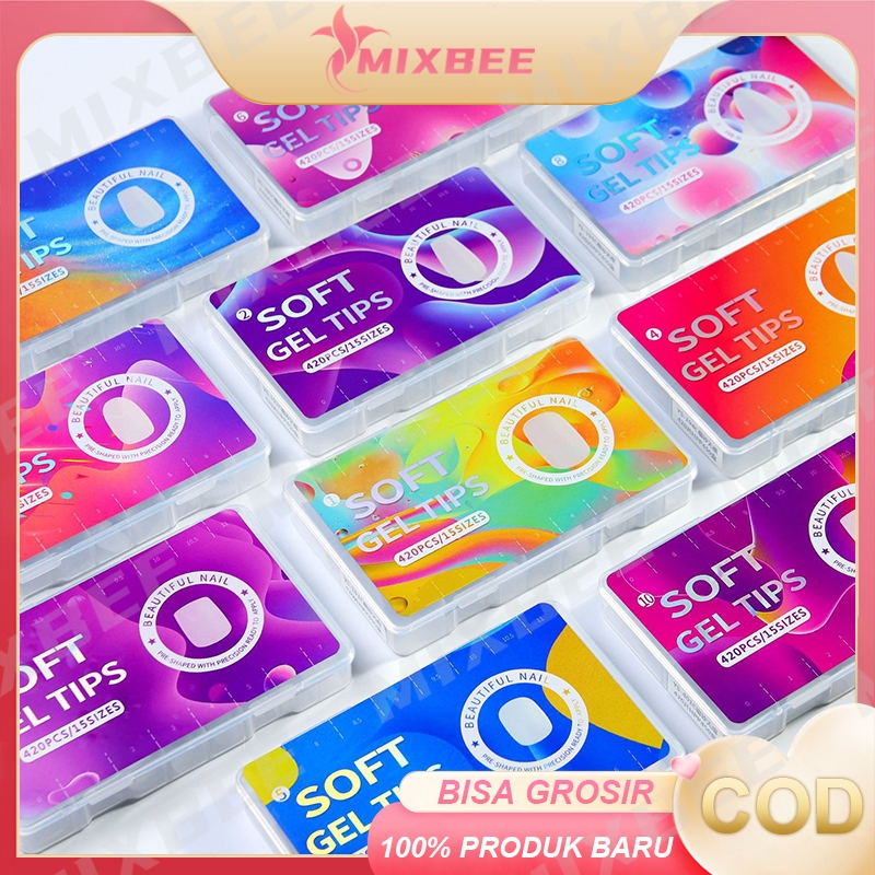 Jual Soft Gel Tip Full Buff Nail Extension Kuku Palsu /Kuku Buram ...