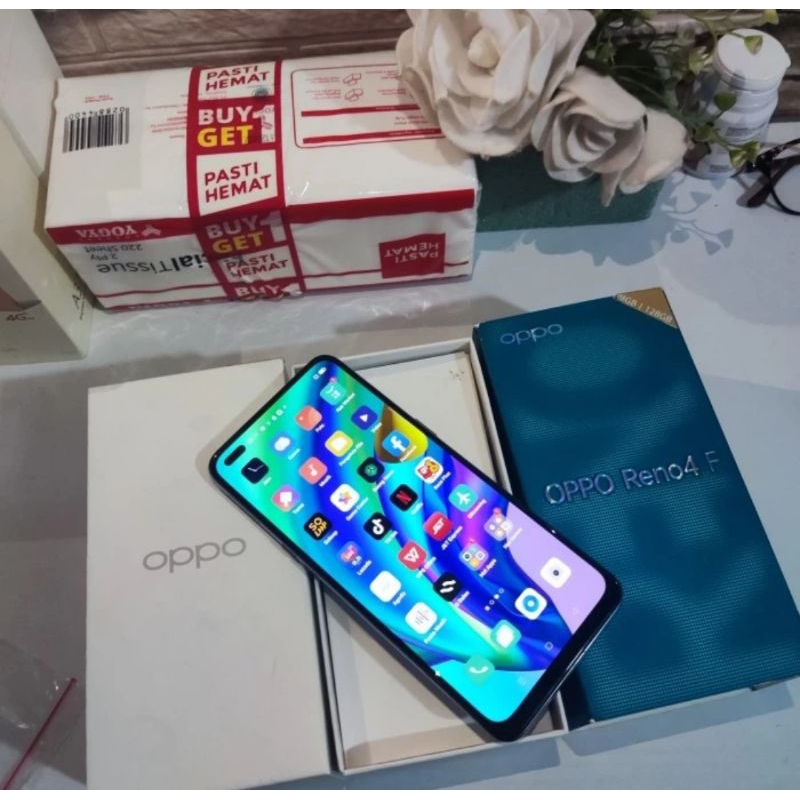 Jual HANDPHONE SECOND OPPO RENO 4F 8/128 FULLSET | Shopee Indonesia