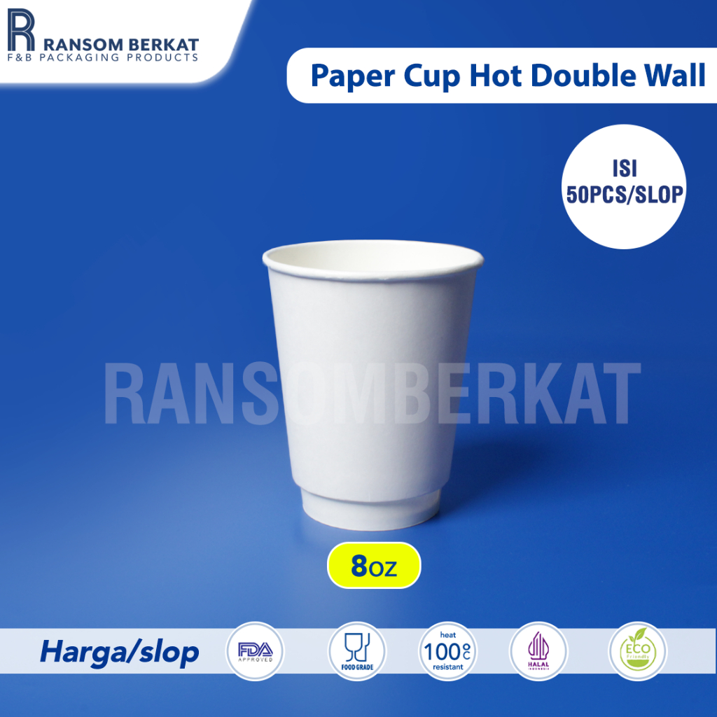 Jual Gelas Kertas Panas Putih Paper Cup Hot Double Wall | Shopee Indonesia