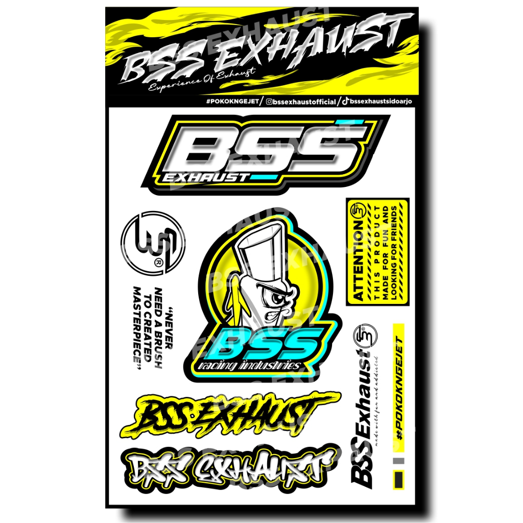 Jual STICKER PACK BSS EXHAUST TERBARU | Shopee Indonesia