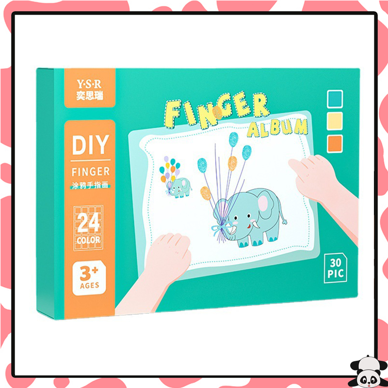 Jual 12/24Warna Finger Painting DIY Washable Paint Colouring Set Cap ...