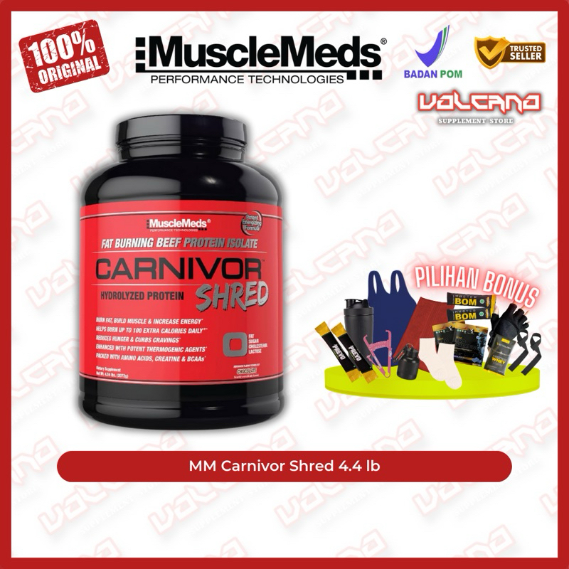 Jual MM Carnivor Shred 4.35 lb 4 lbs MuscleMeds Fat Burner Lean ...