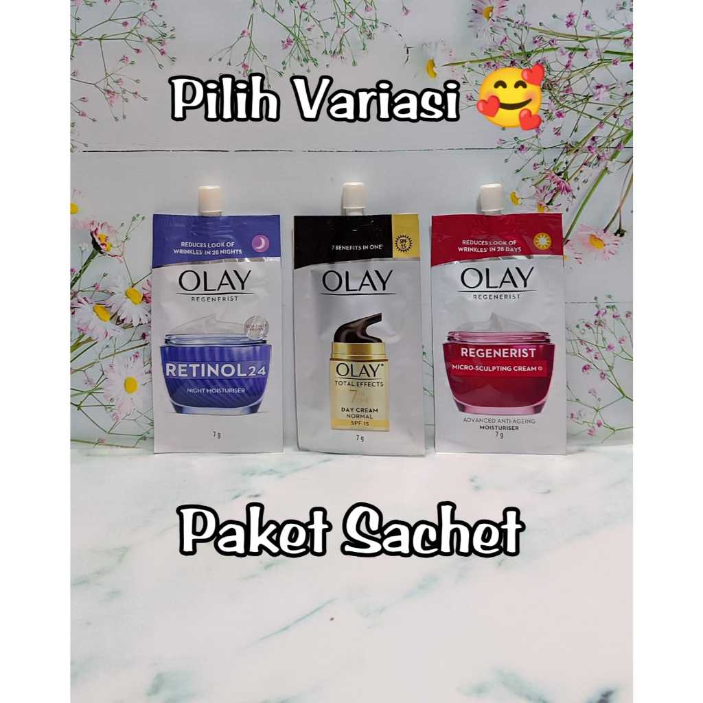 Jual Paket Sachet OLAY Retinol 24 Night Moisturiser / Total Effects ...