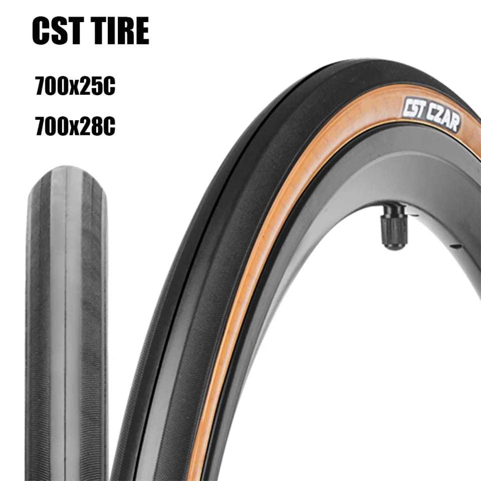 Jual Ban Luar CST Czar 700x25C 700x28C Tanwall Skinwall Coklat Non Foldable Sepeda Roadbike RB ...