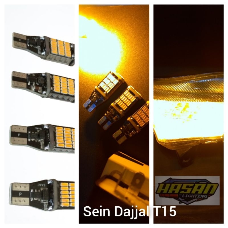 Jual Lampu Sein Dajjal T15,Lampu LED T15 warna amber/orange.HARGA UNTUK ...