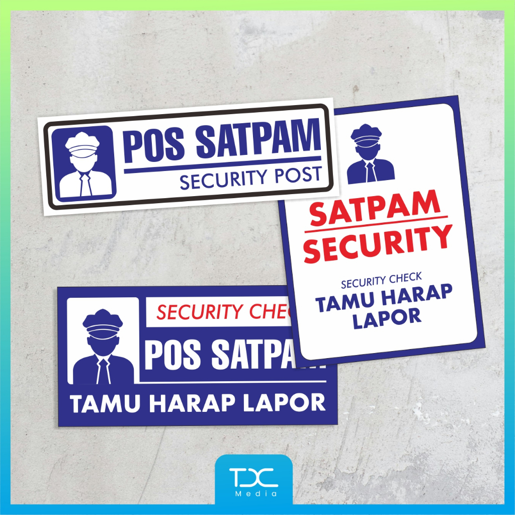 Jual Stiker Vynil Pos Satpam - Security Pos - Security Cek | Shopee ...