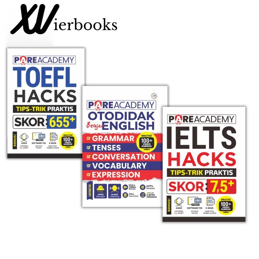Jual Buku Bahasa Inggris - Pare Academy TOEFL Hacks, IELTS Hacks, TOEIC Hacks, Otodidak Belajar ...