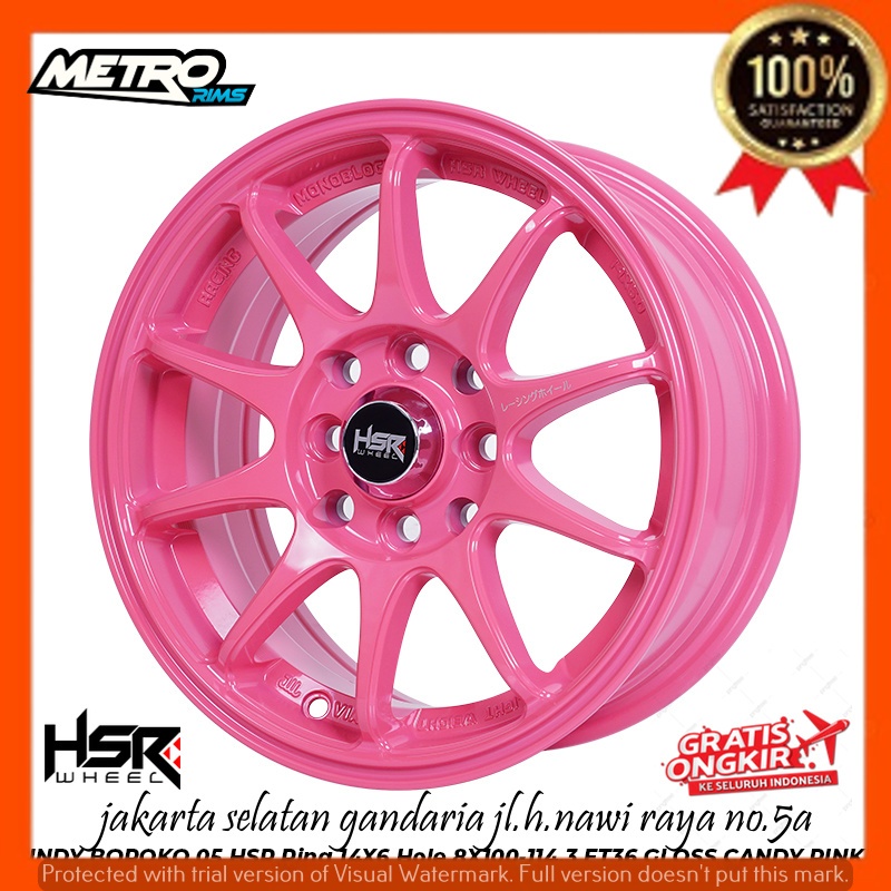 Jual velg mobil racing ring 14 pcd 4x100-114,3 untuk brio agya ayla sigra calya avanza xenia ...