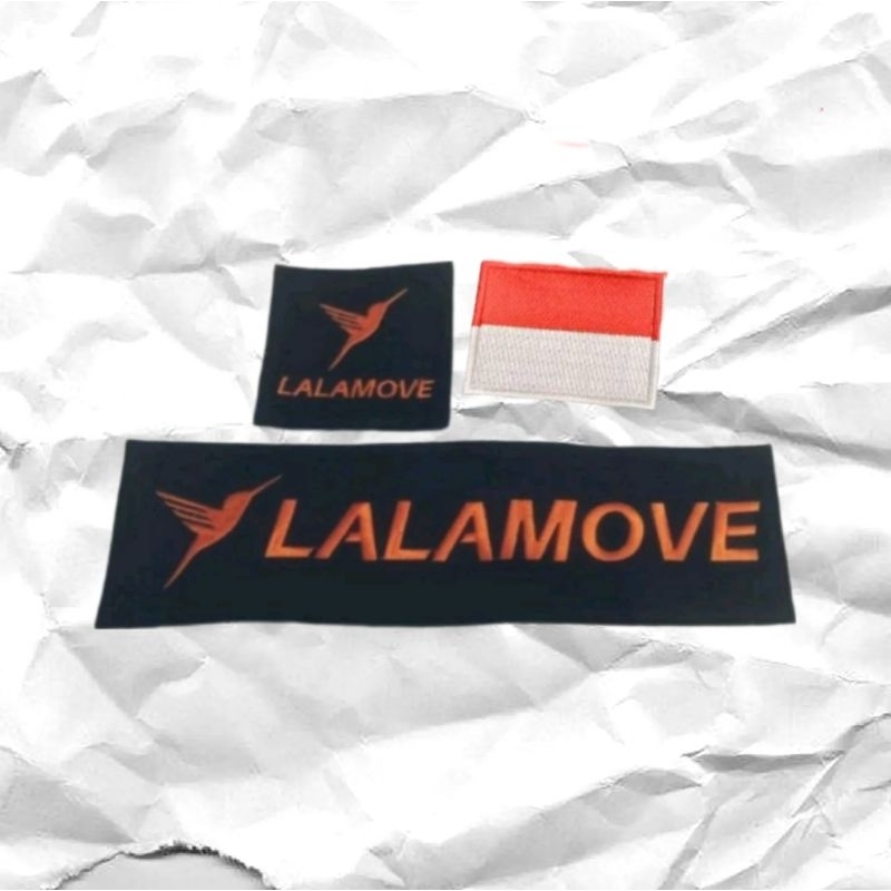 Jual Emblem Lalamove 1 paket Hitam Bordir Komputer Logo Driver Lalamove ...