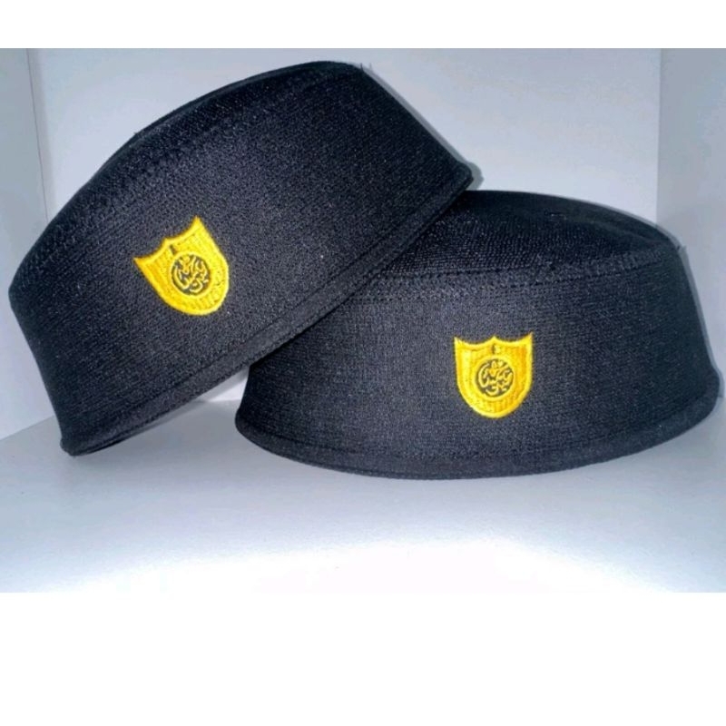Jual Songkok Malaysia Hitam Logo Emas Tinggi 6 Cm | Shopee Indonesia