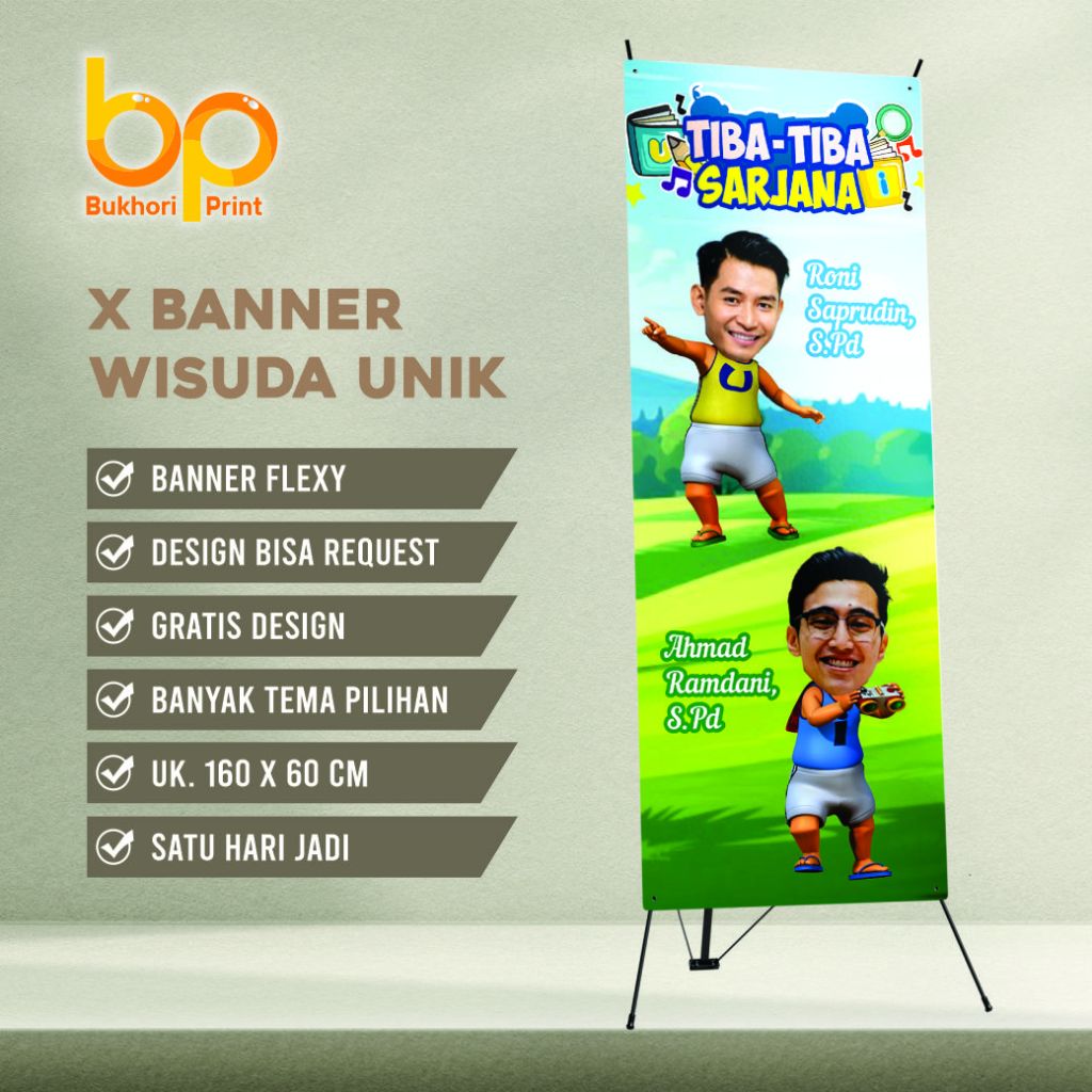 Jual SPANDUK X BANNER WISUDA UNIK + KAKI 11 | Shopee Indonesia